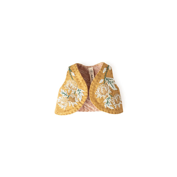 Golden Hazelnut Vest for Dolls | Hazel Village