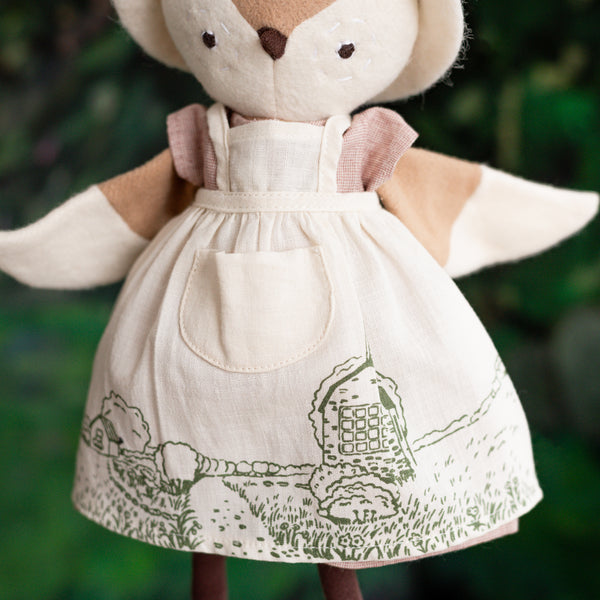 Village Stroll Apron Dress for Dolls | Hazel Village
